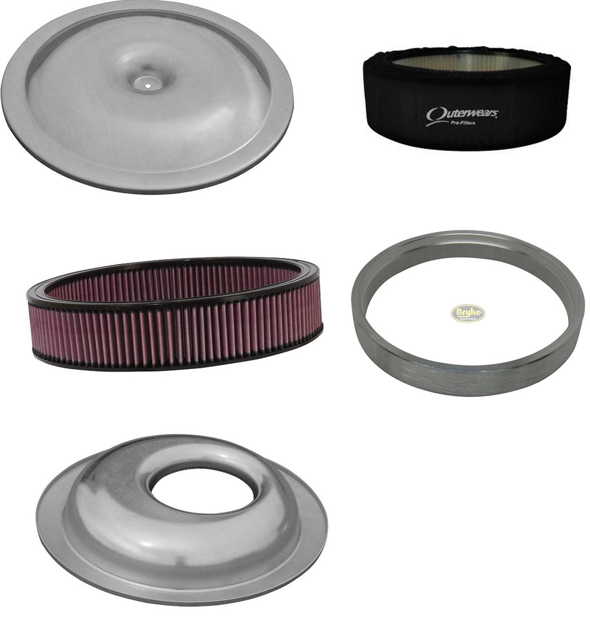 Ultra Flow Air Cleaner Offset Washable Air Filter with Outerwears ...