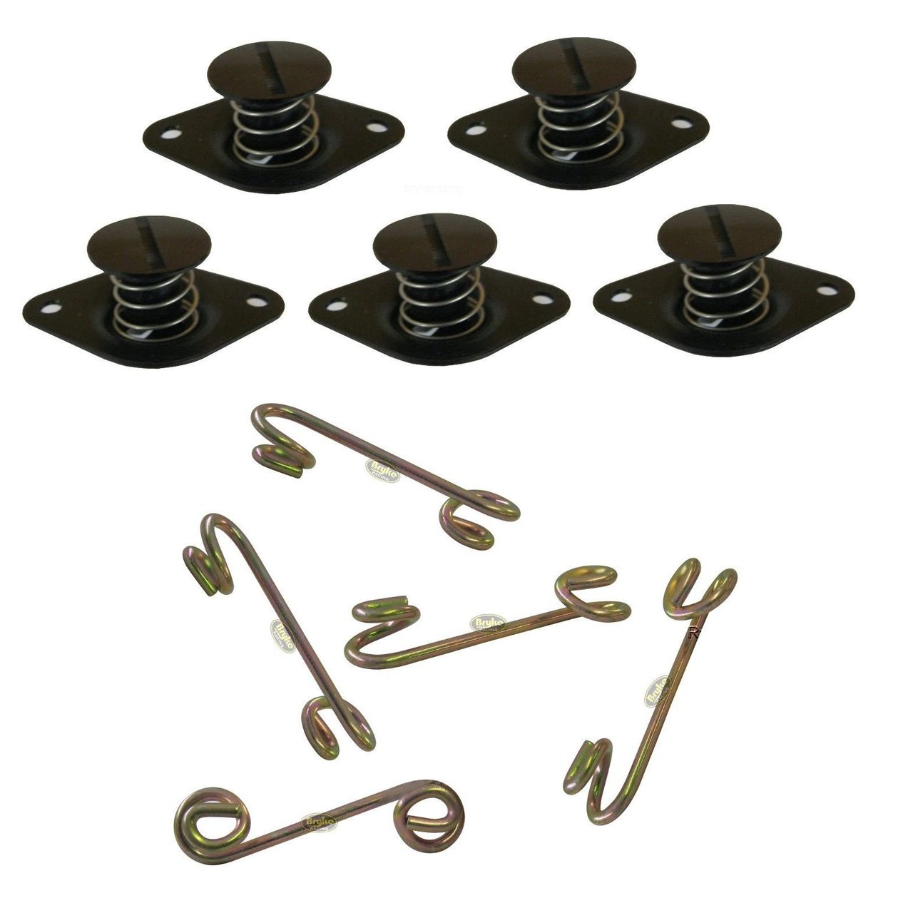 7/16" Aluminum Quarter Turn Buttons with Springs Black – Bryke Racing